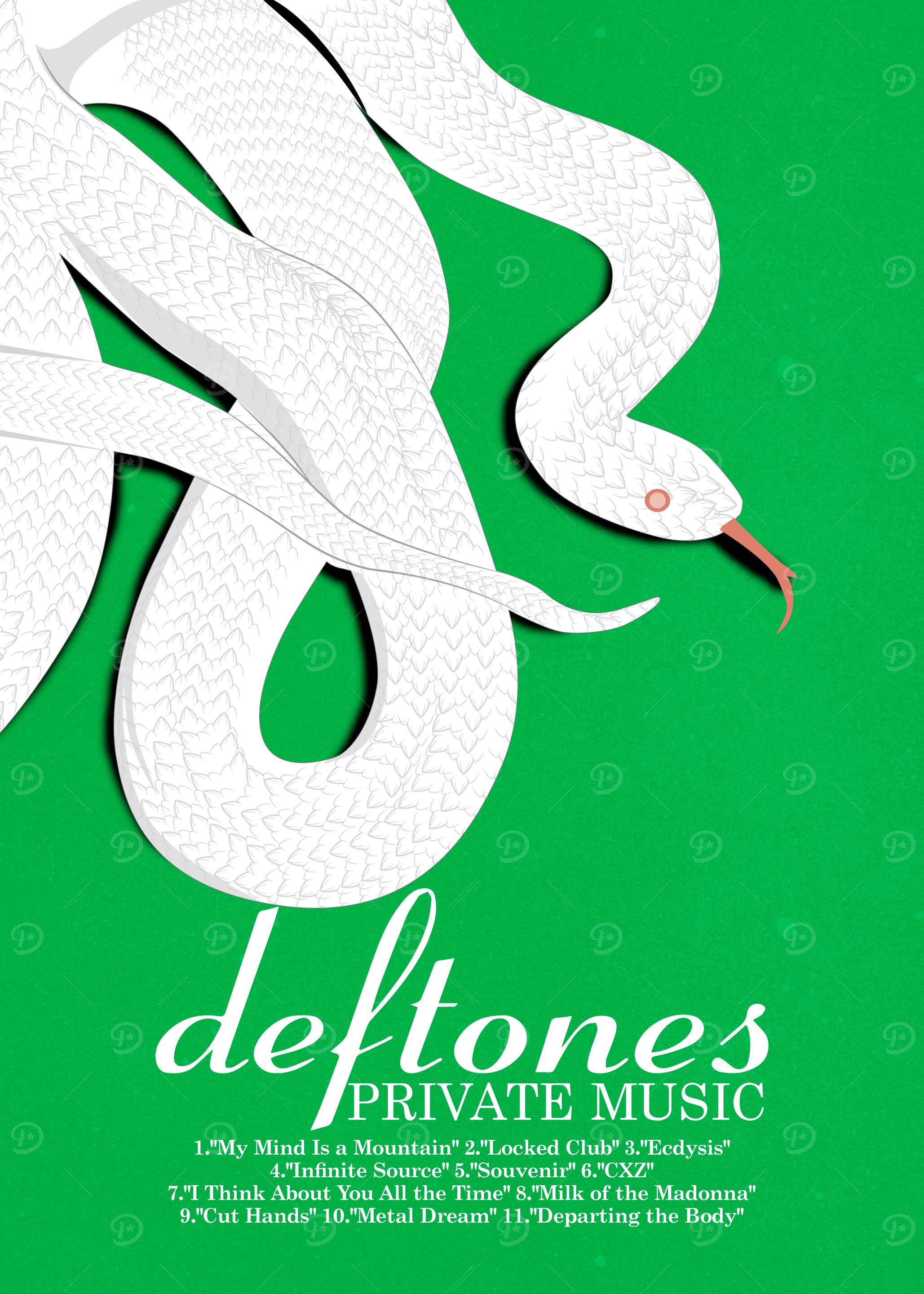 'Deftones Private Music Album Art' Poster, picture, metal print, paint by geeks holic | Displate