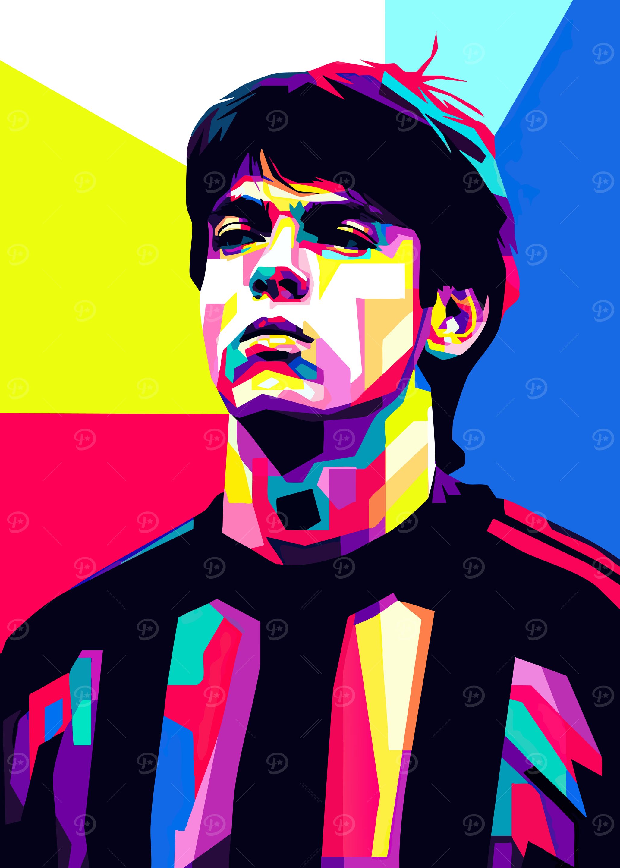 'Ricardo Kaka Pop Art Portrait' Poster, picture, metal print, paint by ...
