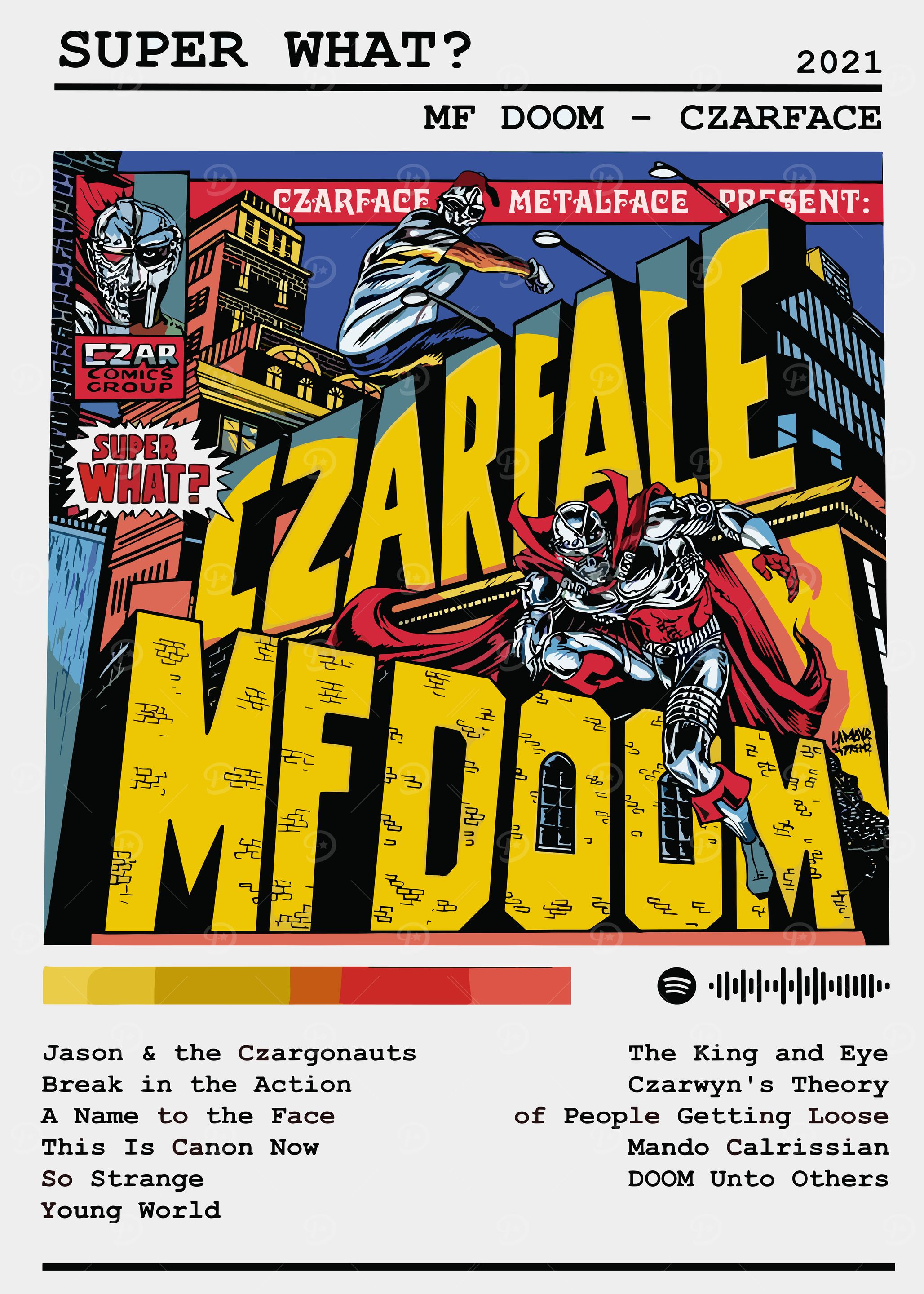 'Mf doom Super What? MF Doom Czarface Album Art' Poster, picture, metal ...