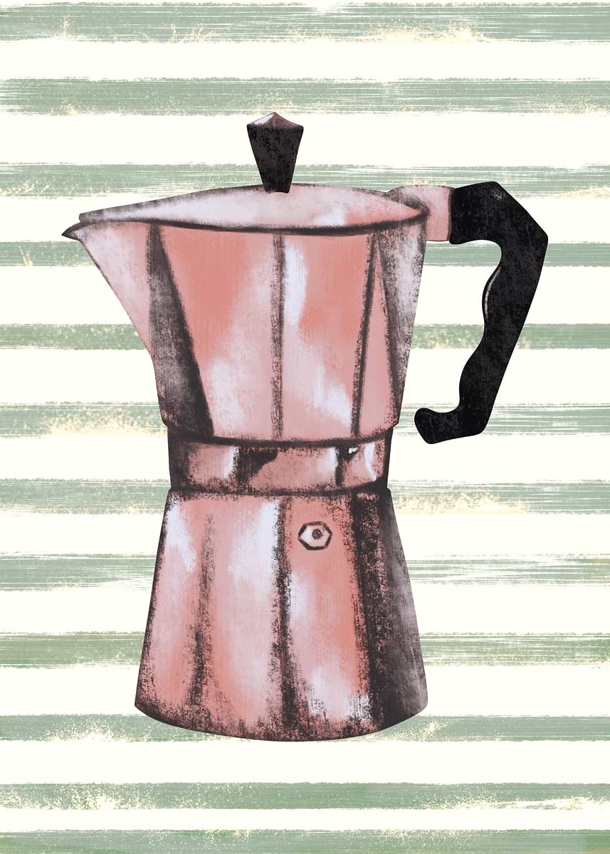 'Vintage Coffee Maker ' Poster, picture, metal print, paint by ...