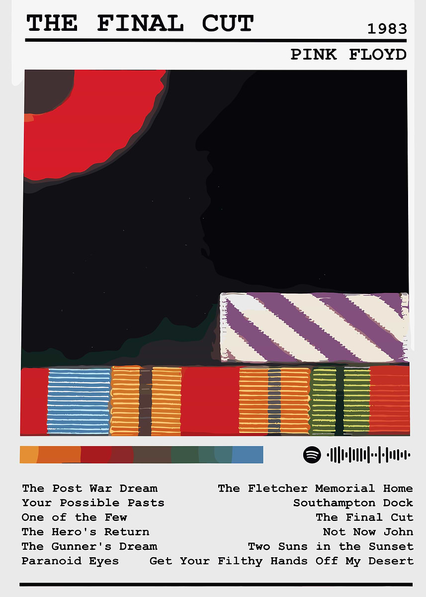'Pink Floyd - The Final Cut Album' Poster, picture, metal print, paint ...