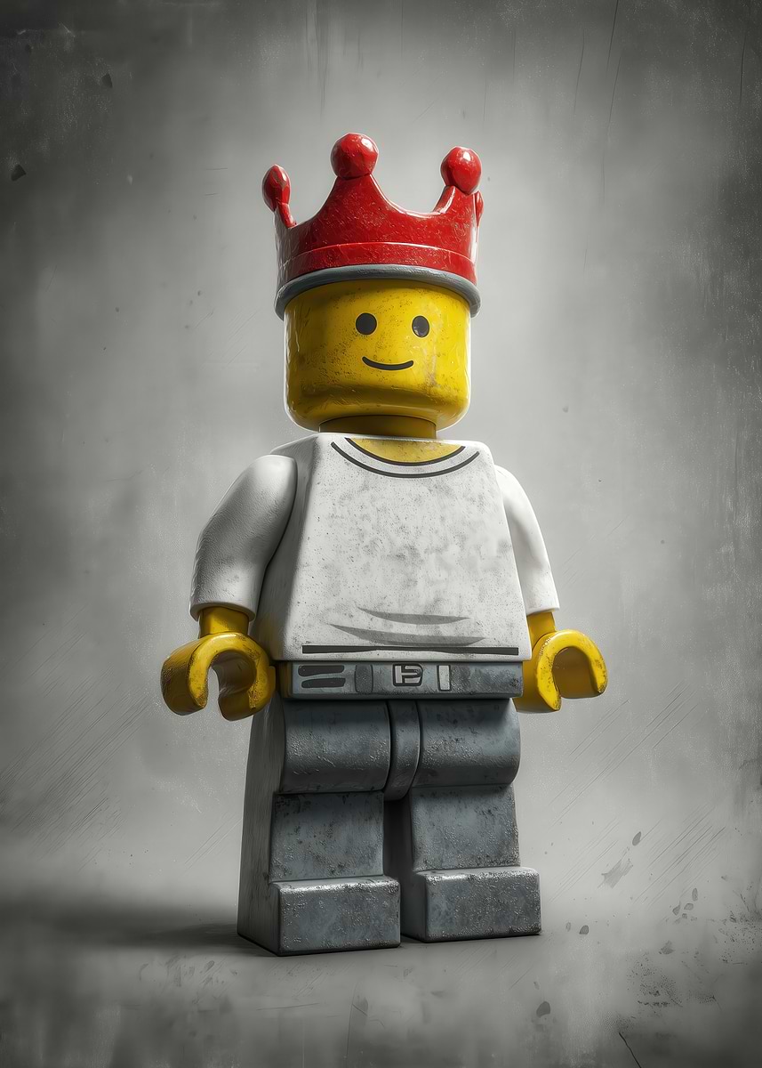 'King Minifigure' Poster, picture, metal print, paint by Kajiro | Displate