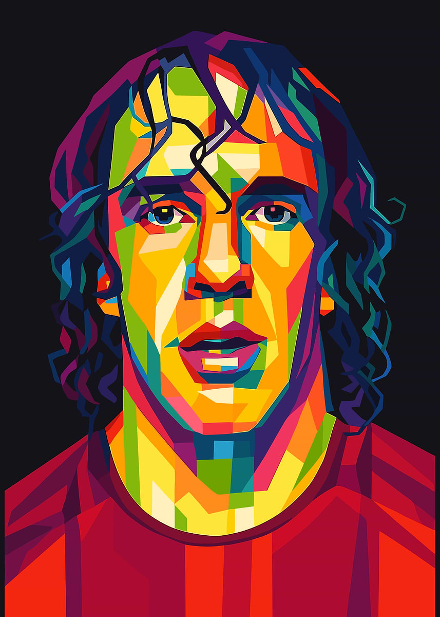 'Carles Puyol Wpap Art' Poster, picture, metal print, paint by Mus Mius ...
