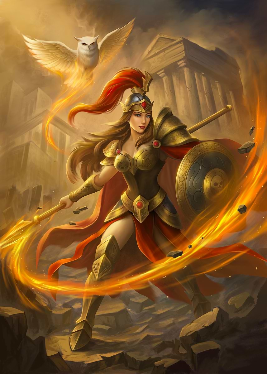 'Athena - Goddess of Wisdom and Warfare' Poster, picture, metal print ...