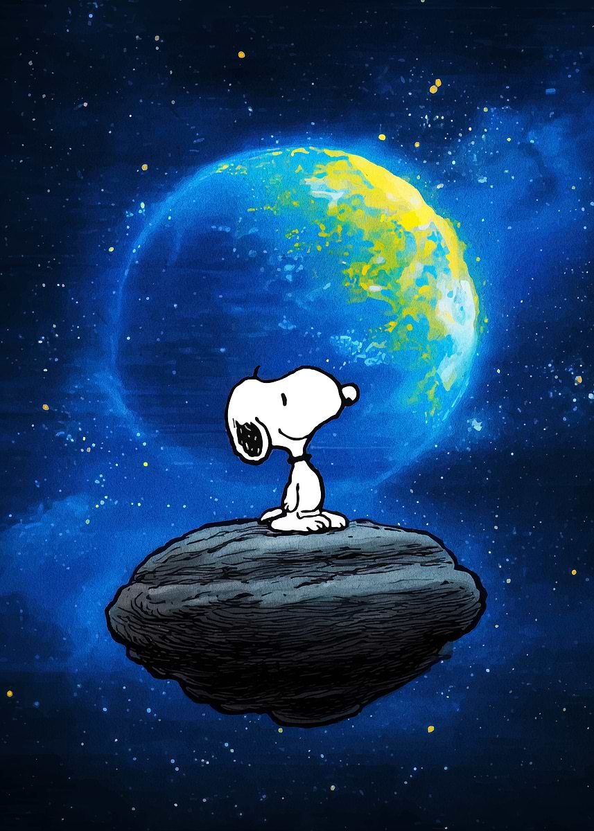 'Snoopy in Space' Poster, picture, metal print, paint by Isaak Chaney ...