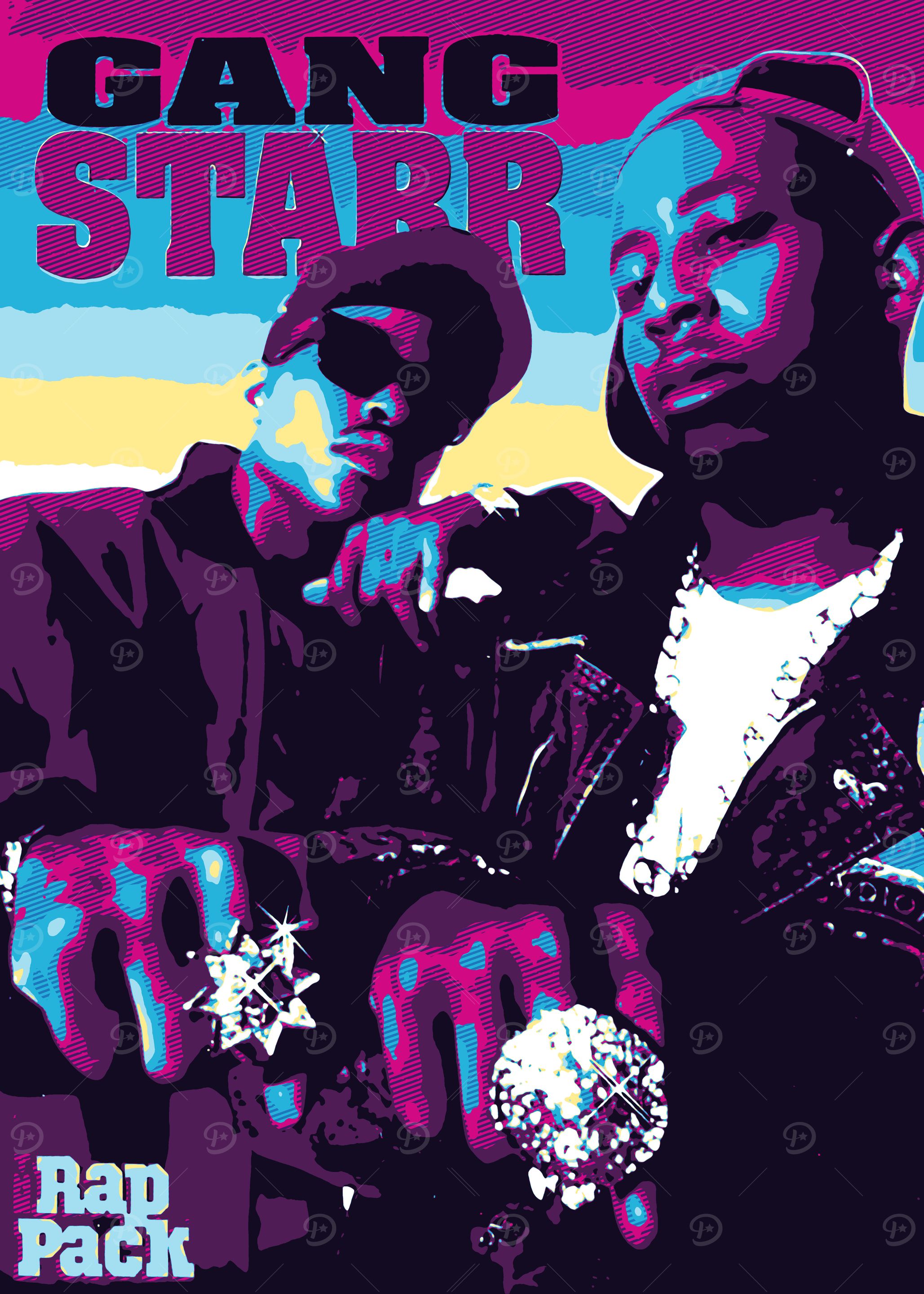 'Gang Starr Rap Pack Poster' Poster, picture, metal print, paint by ...
