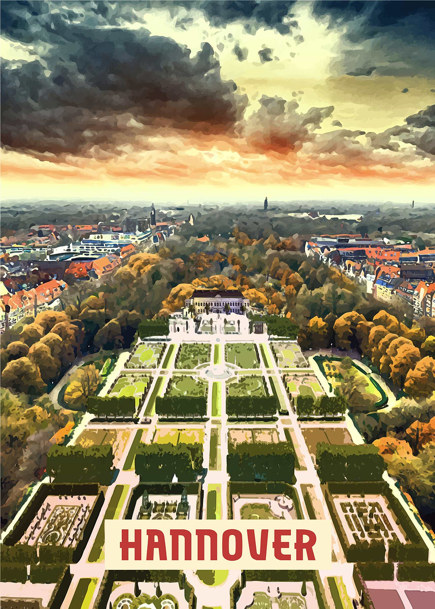 'Hannover' Poster, picture, metal print, paint by Bo Kev | Displate