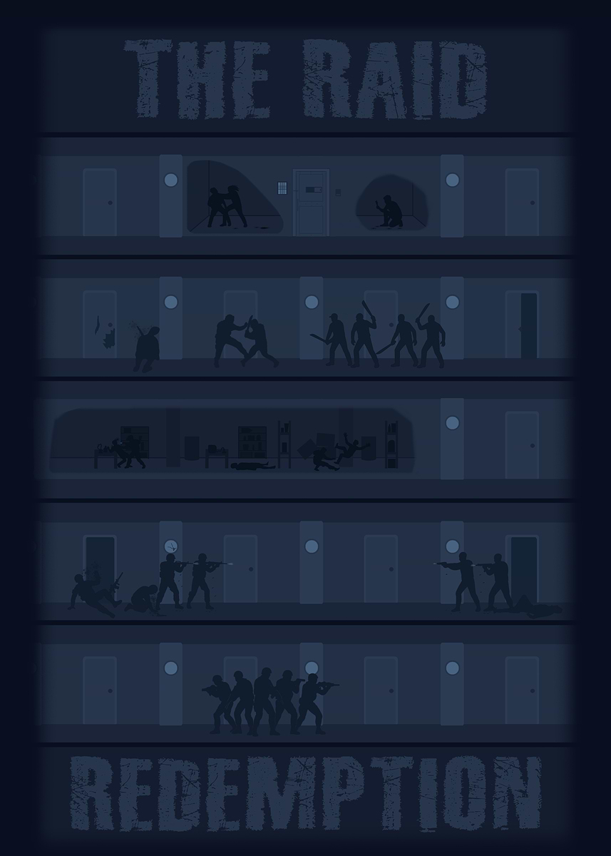 'The Raid' Poster, picture, metal print, paint by KyomaArt | Displate