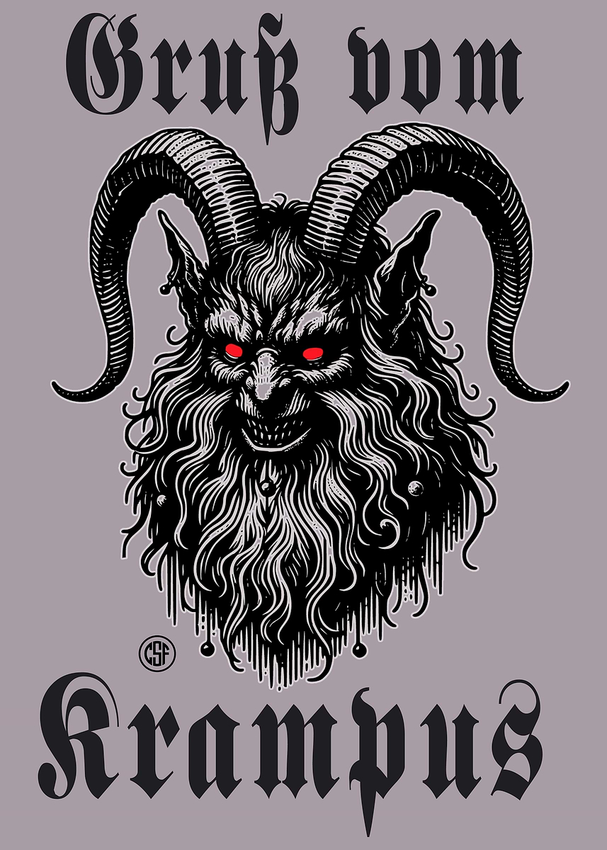 'Gruss Vom Krampus' Poster, picture, metal print, paint by Crazy Shirt ...