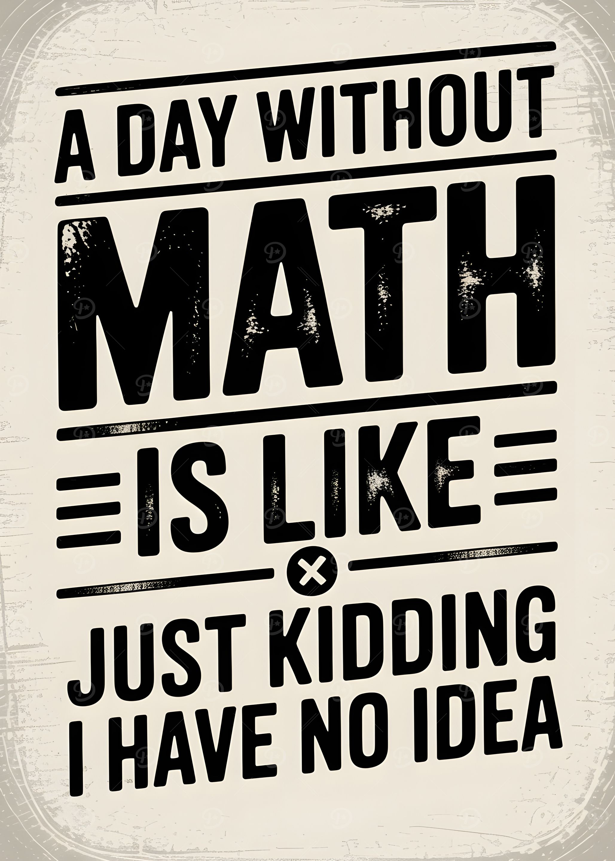 'Funny Math Quote Poster' Poster, picture, metal print, paint by Arafat ...