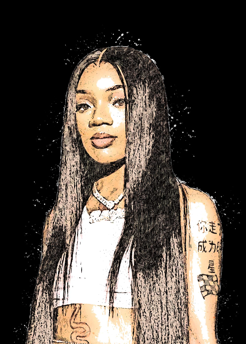 'GloRilla' Poster, picture, metal print, paint by Balsem | Displate