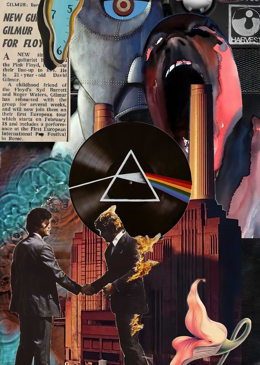 'Pink Floyd Collage' Poster, picture, metal print, paint by sampoerna ...