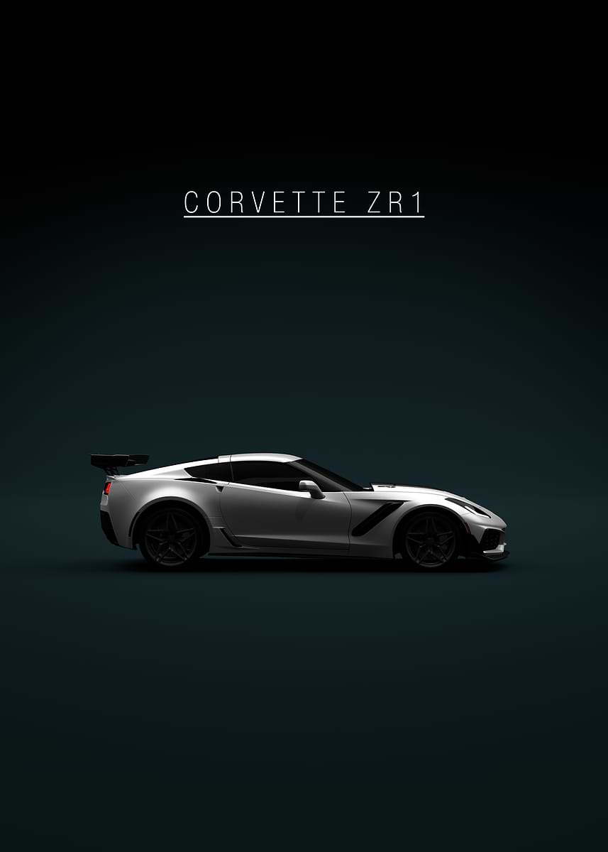'Corvette ZR1 Car Poster' Poster, picture, metal print, paint by 21 MXM ...