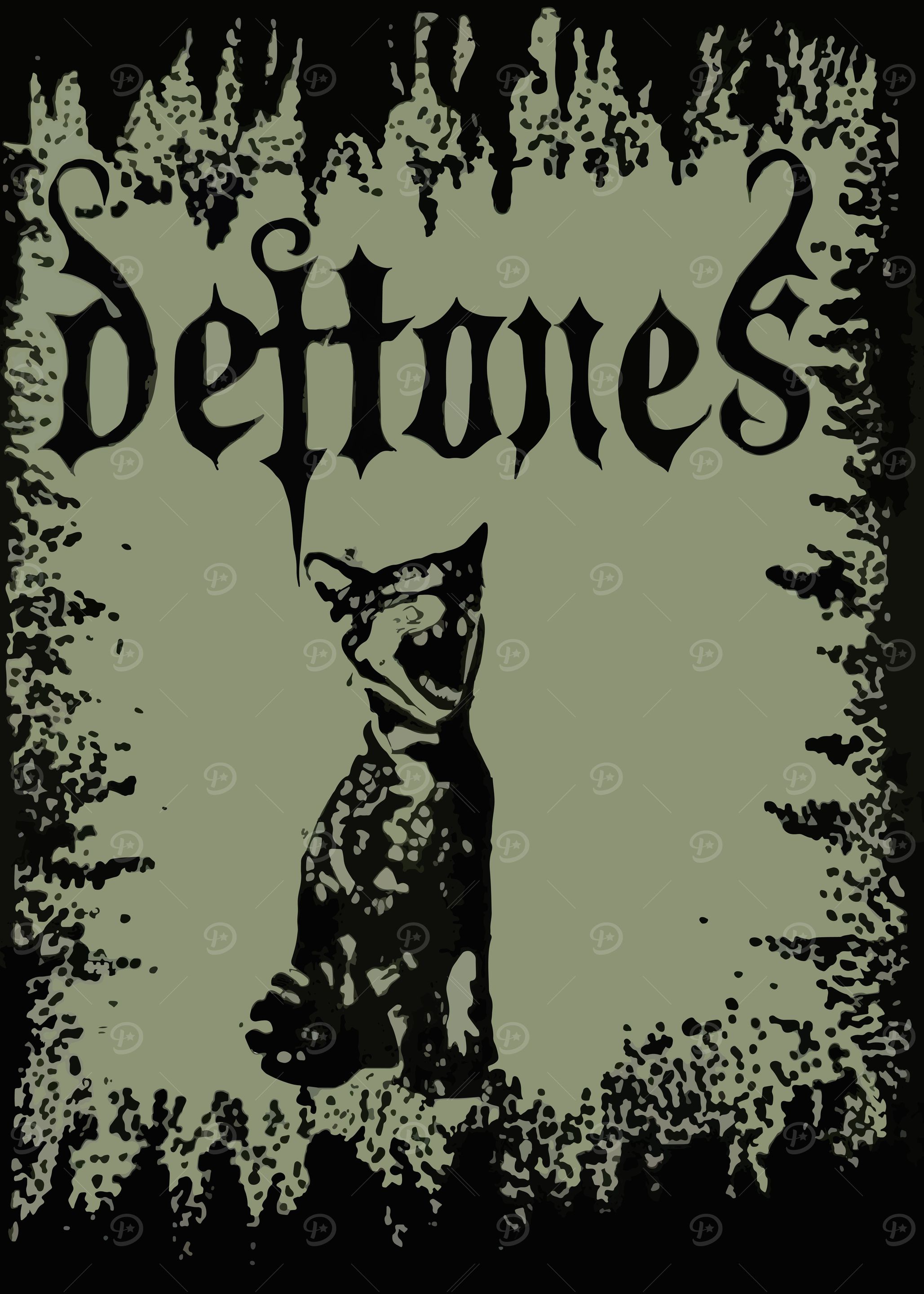 'Deftones Cat Art' Poster, picture, metal print, paint by Wheat Field ...