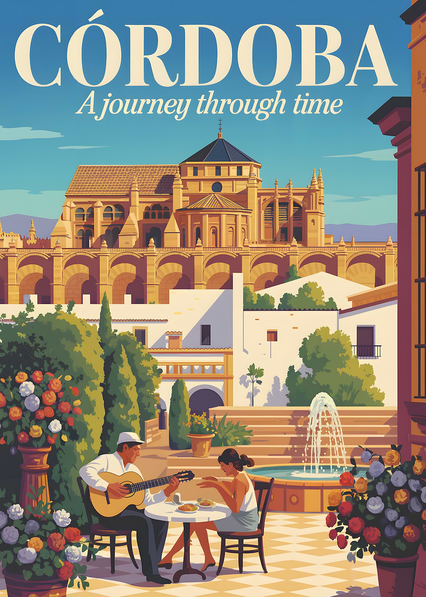 'Córdoba Travel Poster: A Journey Through Time' Poster, picture, metal ...