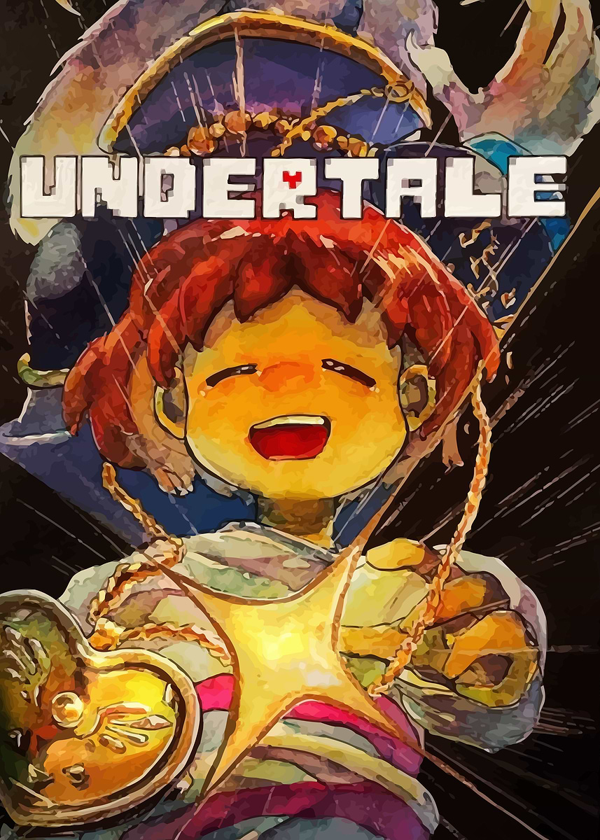 'Undertale Frisk Smiling Fanart' Poster, picture, metal print, paint by ...