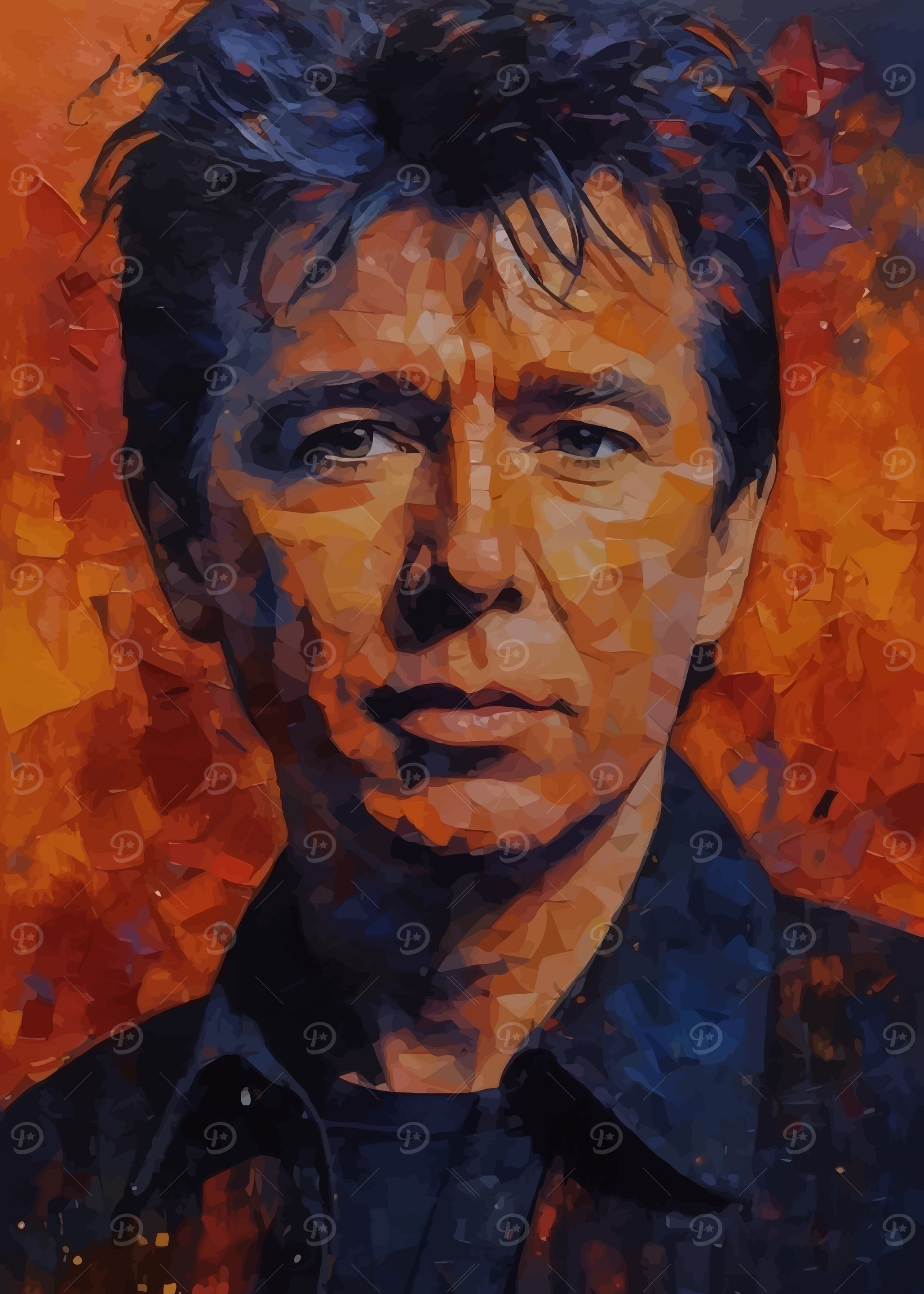 'Rick Astley Portrait Painting' Poster, picture, metal print, paint by ...