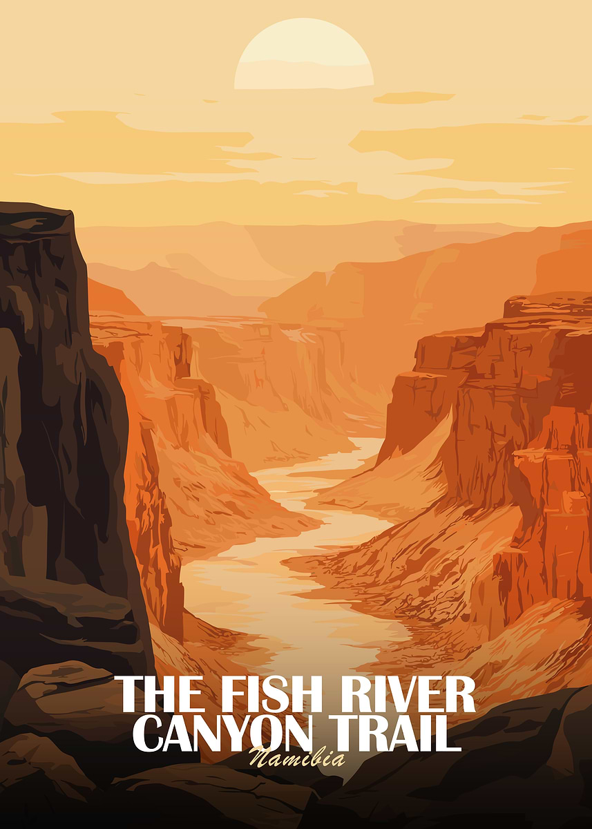 'Fish River Canyon Trail, Namibia' Poster, picture, metal print, paint ...