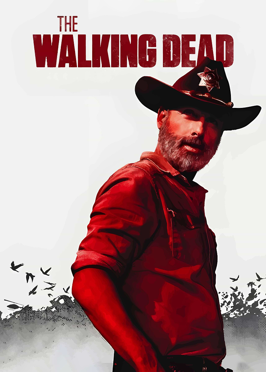'The Walking Dead: Rick Grimes Portrait' Poster, picture, metal print ...