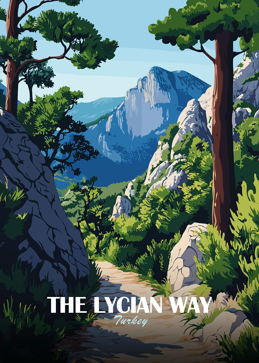 'The Lycian Way, Turkey' Poster, picture, metal print, paint by Vio ...