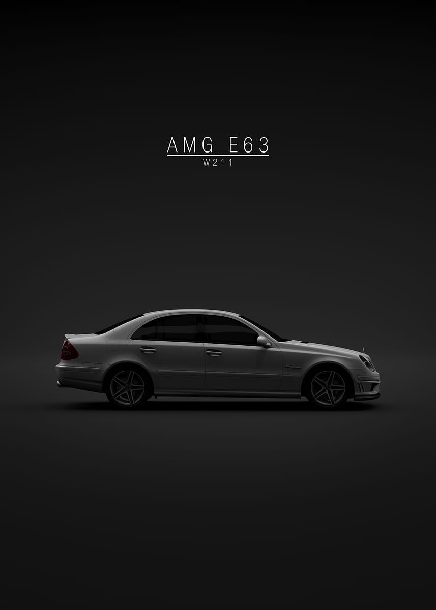 '2005 Mercedes-Benz E63 AMG (W211) Grey' Poster, picture, metal print ...