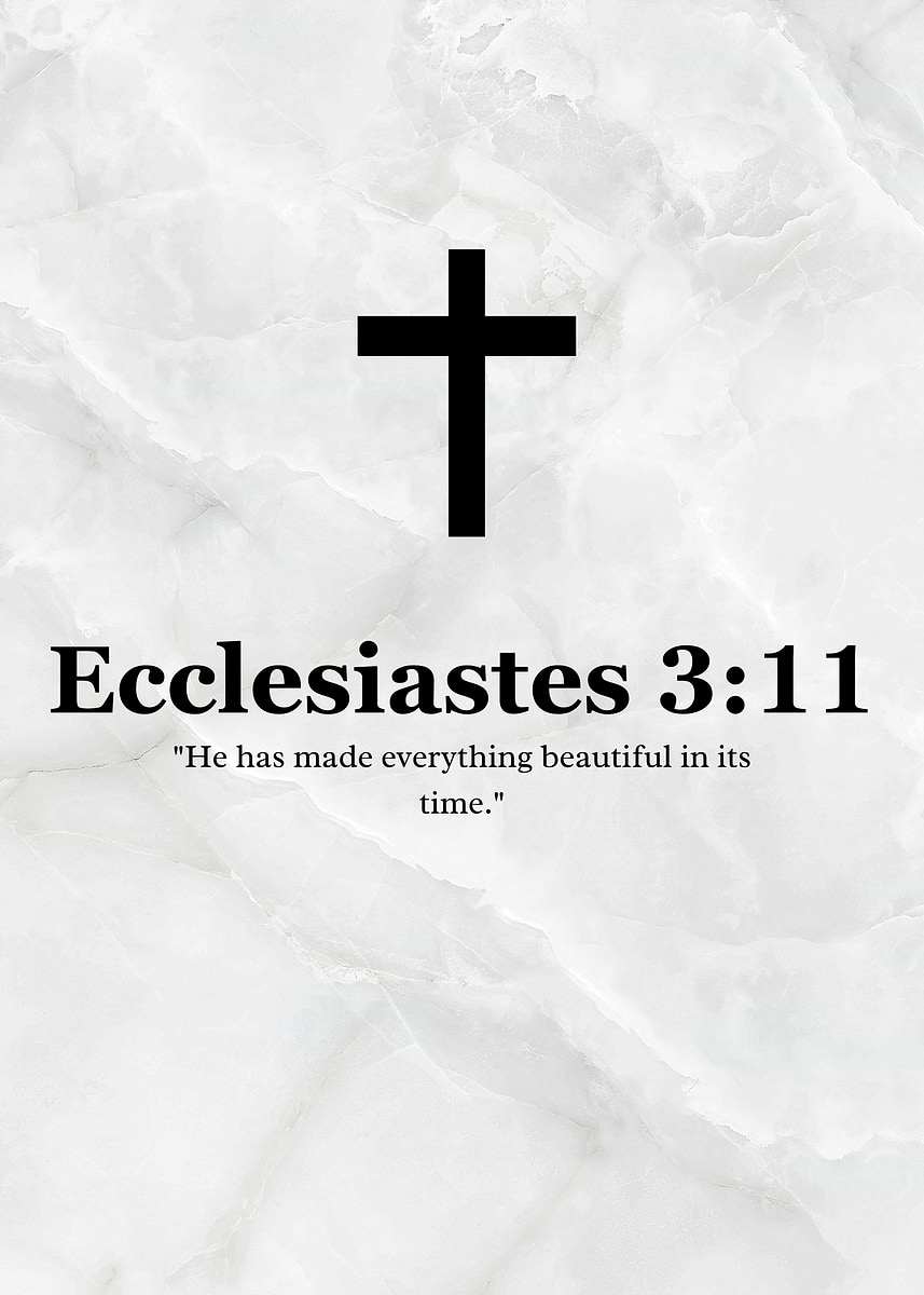 'Ecclesiastes 3:11 Bible Verse ' Poster, picture, metal print, paint by ...