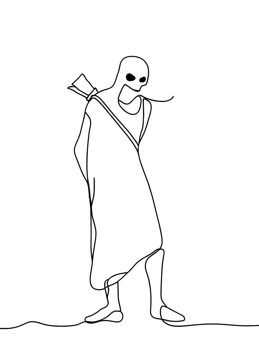 'Minimalist Mythical Monster Archer Line Art' Poster, picture, metal ...