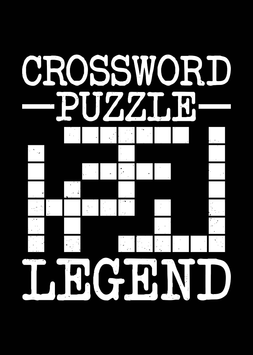 'Crossword Puzzle Legend' Poster, picture, metal print, paint by motiv8 | Displate