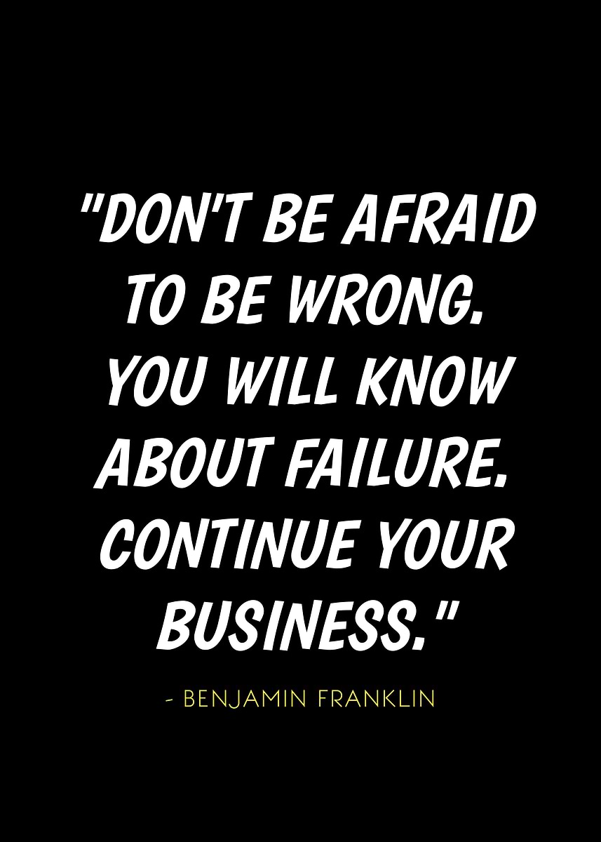 'Inspirational Quote by Benjamin Franklin' Poster, picture, metal print ...