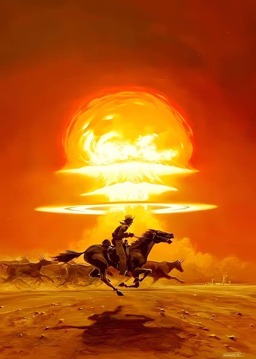 'Cowboy Escape' Poster, picture, metal print, paint by felix black ...