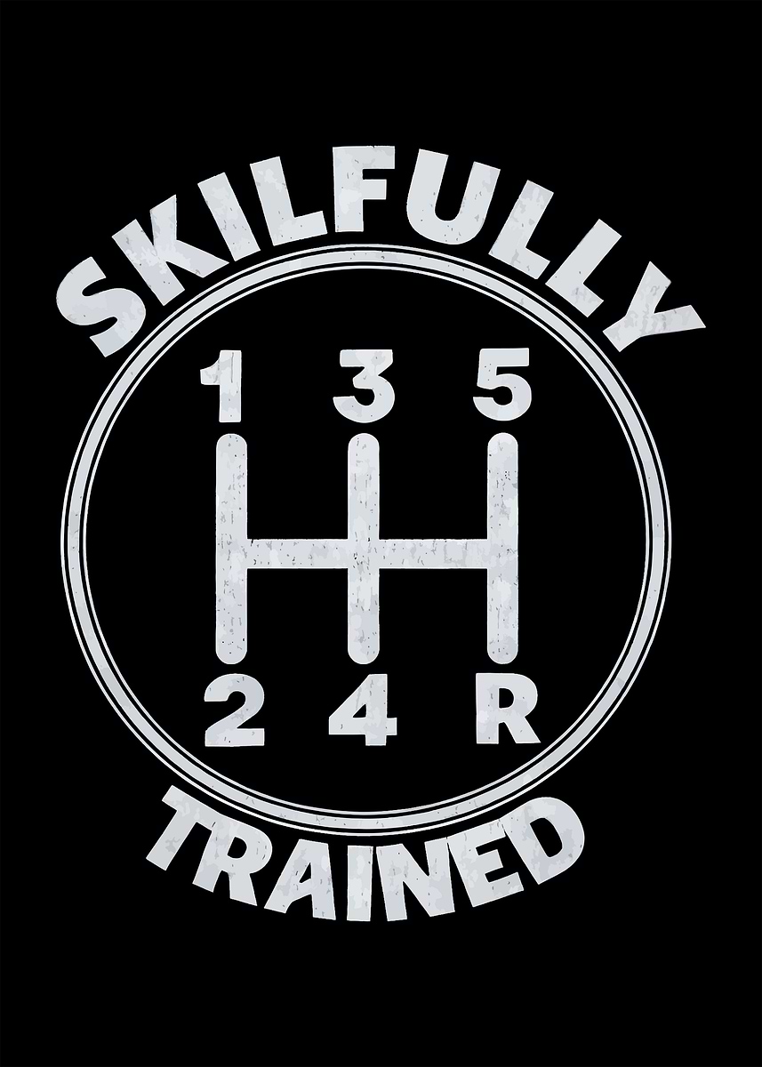 'Skilfully Trained Manual Gear Shift Pattern' Poster, picture, metal ...