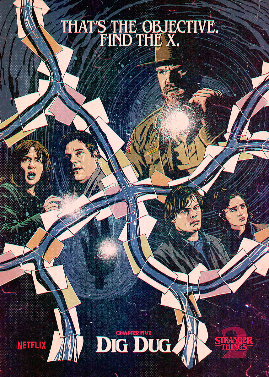 'Stranger Things: Dig Dug Chapter s2' Poster, picture, metal print ...