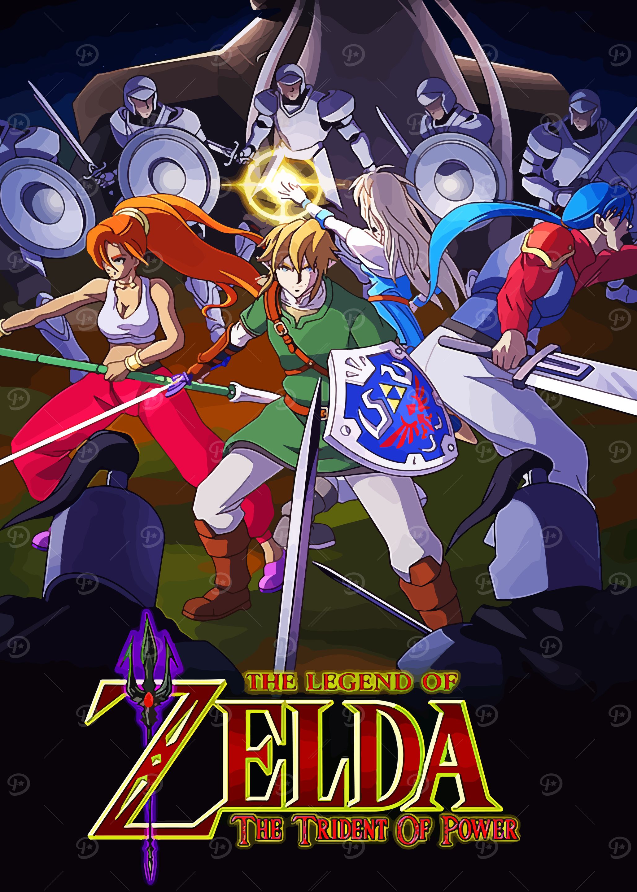 'The Legend of Zelda: The Trident of Power' Poster, picture, metal ...