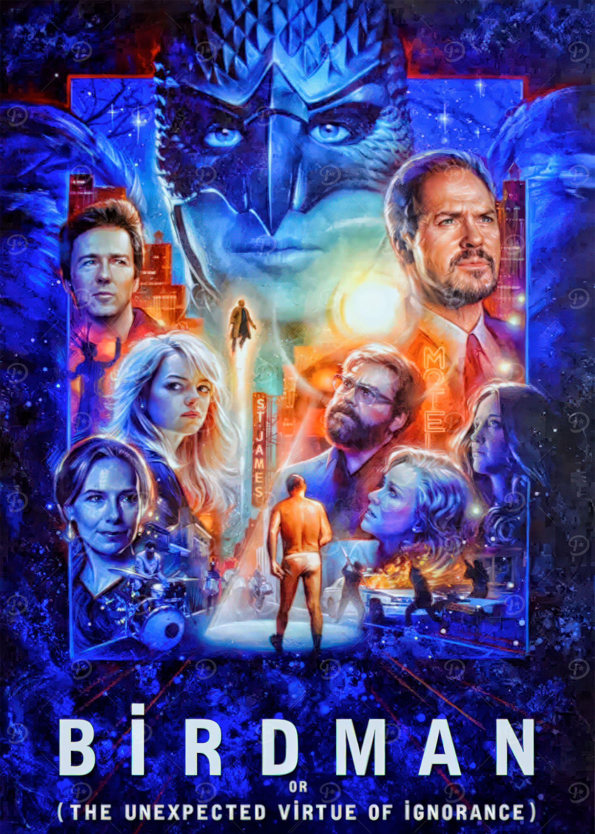 'Birdman Movie Poster Art' Poster, picture, metal print, paint by Coyot Studio | Displate