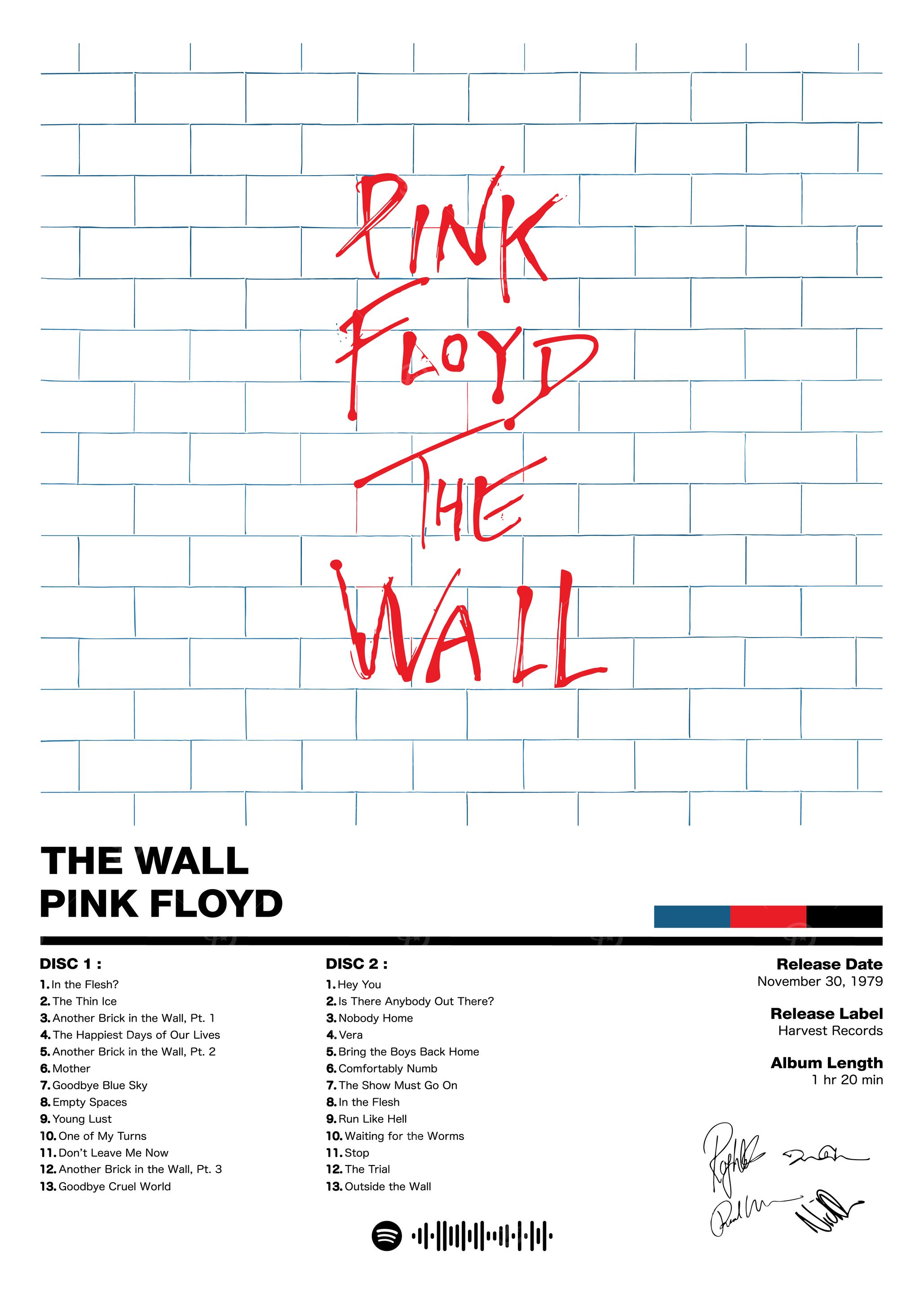 'Pink Floyd - The Wall' Poster, picture, metal print, paint by FADERZ ...