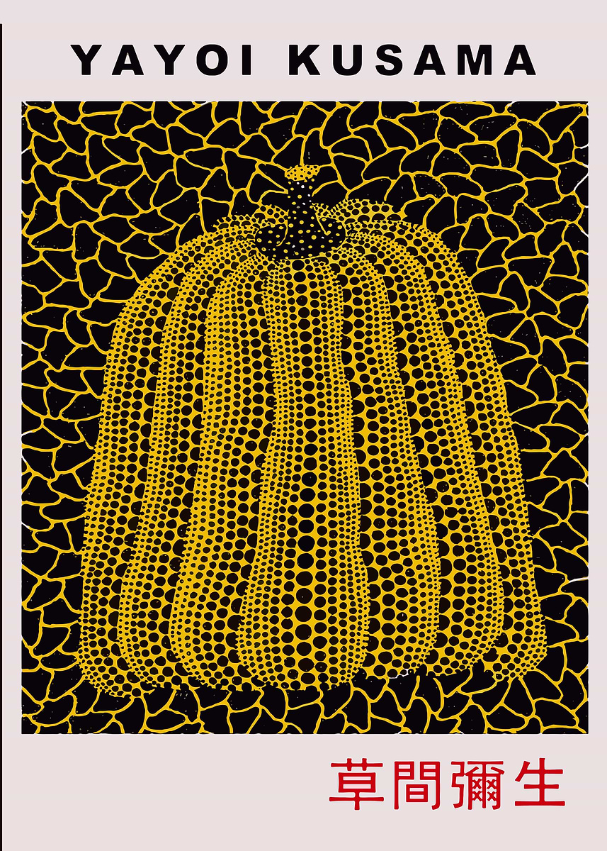 'Yayoi Kusama Pumpkin Art' Poster, picture, metal print, paint by Mas R ...