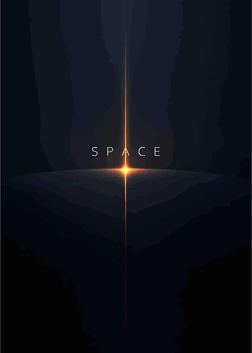 'Abstract Space Art with Light Beam' Poster, picture, metal print ...