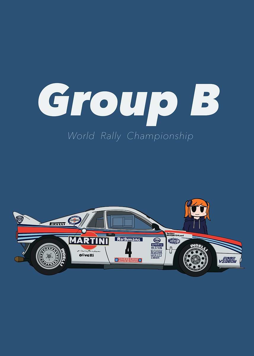 'Group B World Rally Championship Illustration' Poster, picture, metal ...