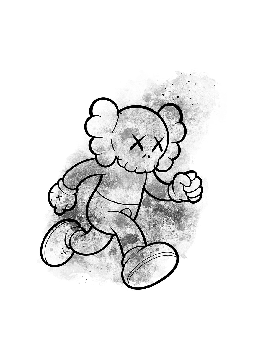 'KAWS Running ' Poster, picture, metal print, paint by fay list.art ...