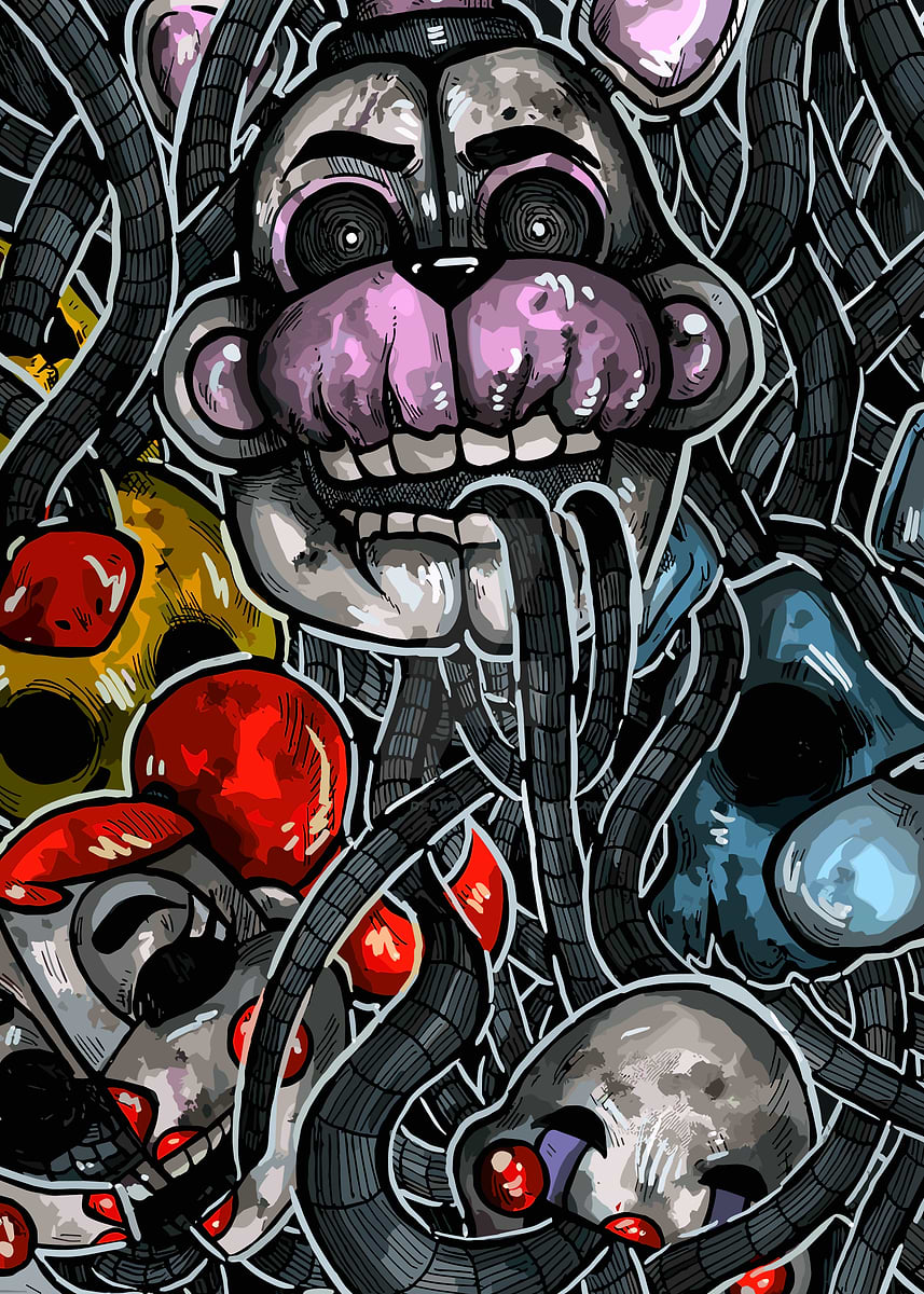 'Five Nights at Freddy's Animatronics Art' Poster, picture, metal print ...