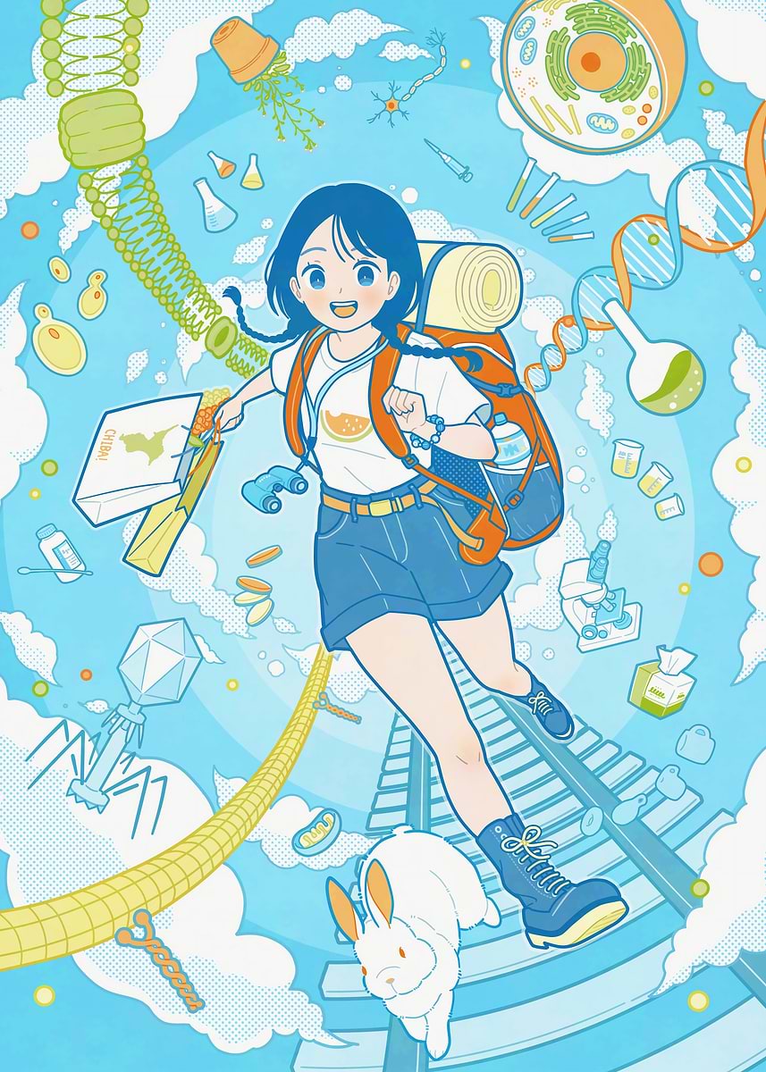 'Science Adventure Anime Girl Illustration' Poster, picture, metal ...