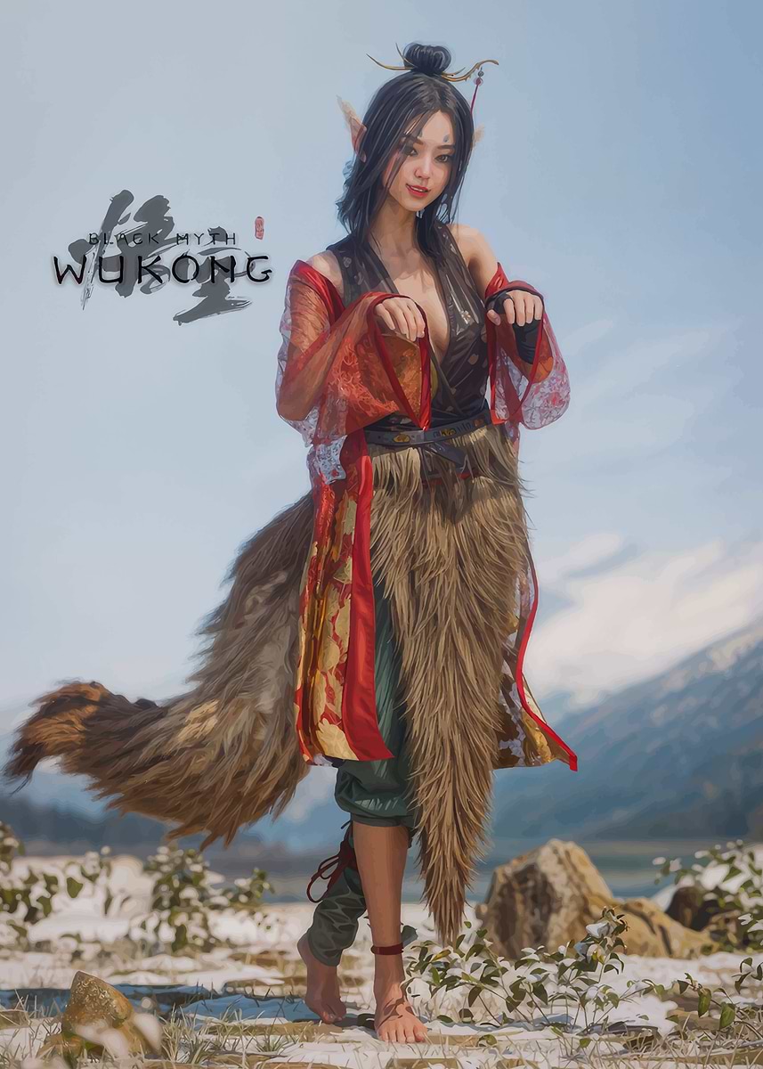 'Black Myth Wukong character' Poster, picture, metal print, paint by ...