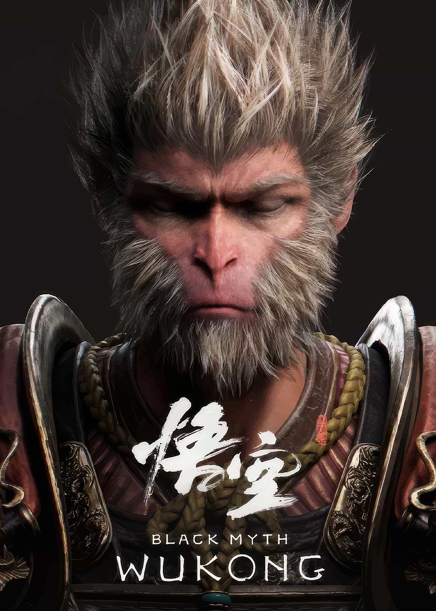 'Black Myth: Wukong character portrait' Poster, picture, metal print ...