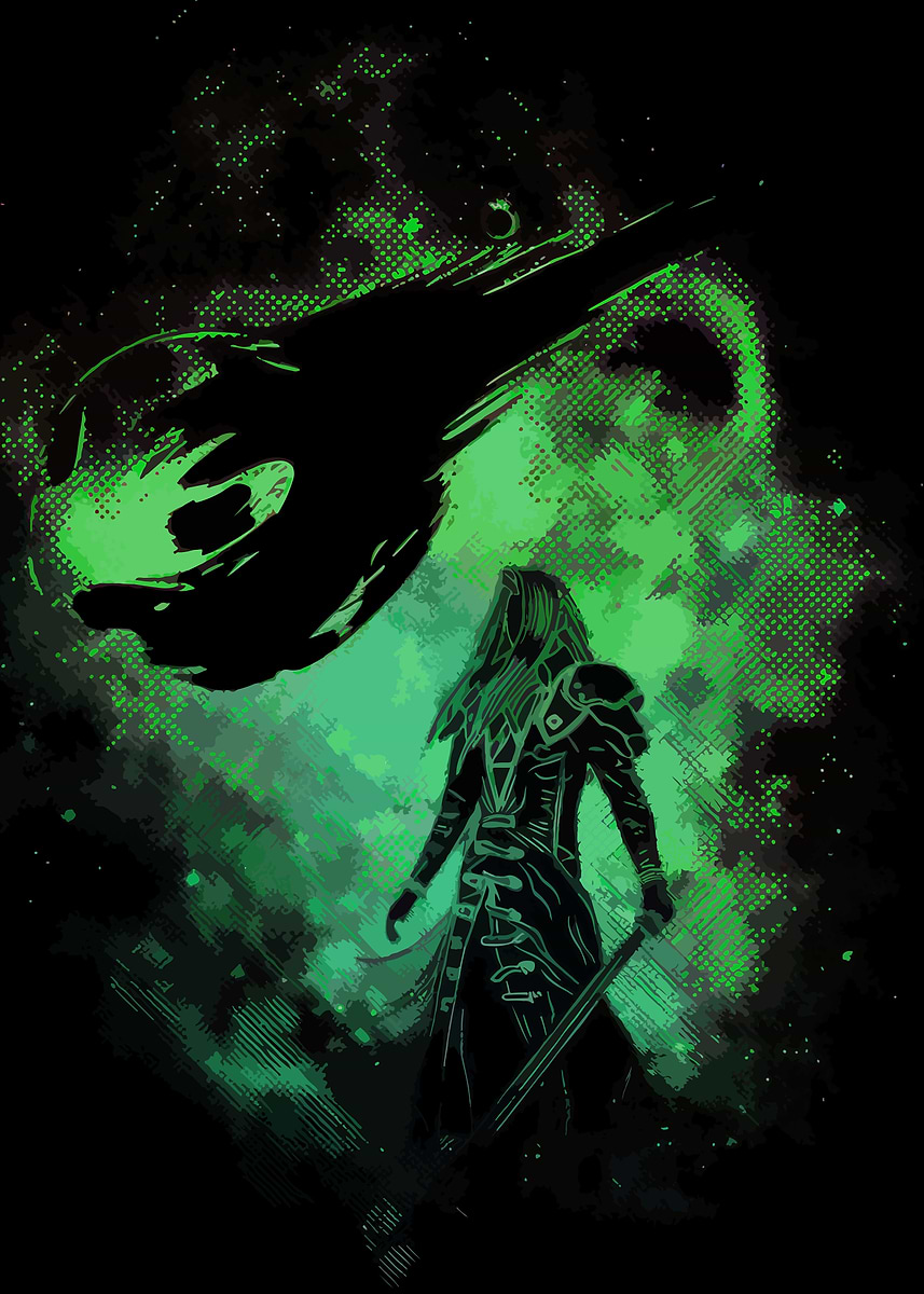 'Sephiroth and Meteor - Final Fantasy VII' Poster, picture, metal print ...