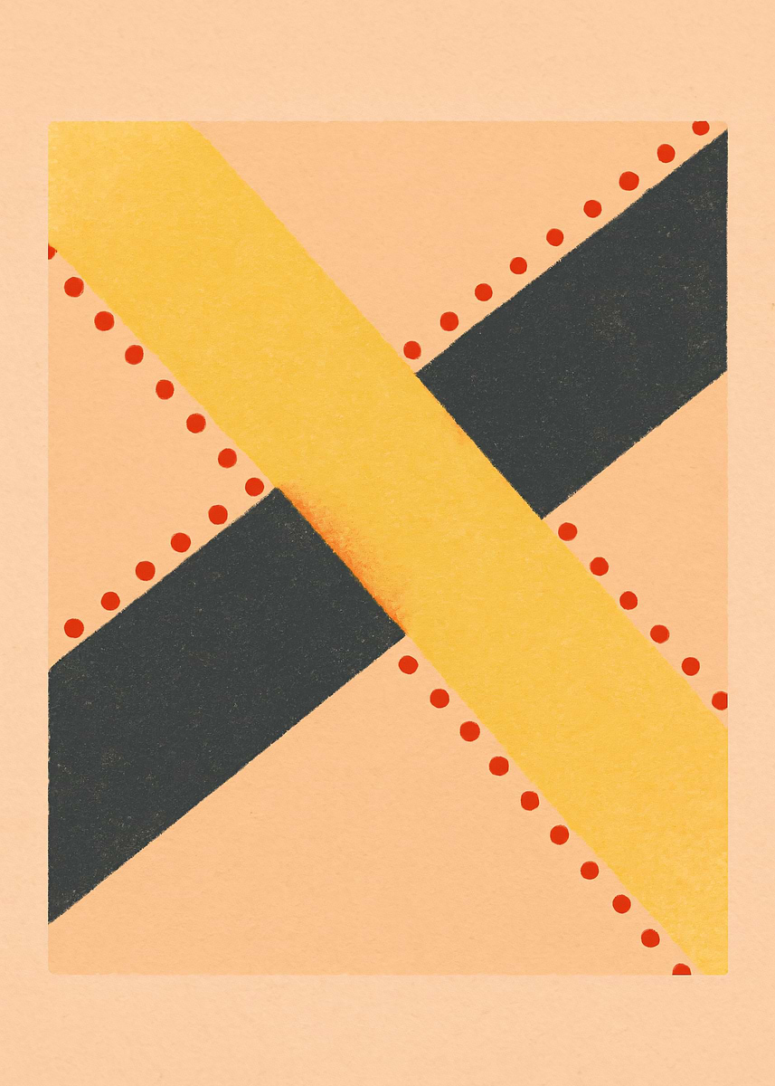 'Abstract Geometric Pattern with Diagonal Lines' Poster, picture, metal ...