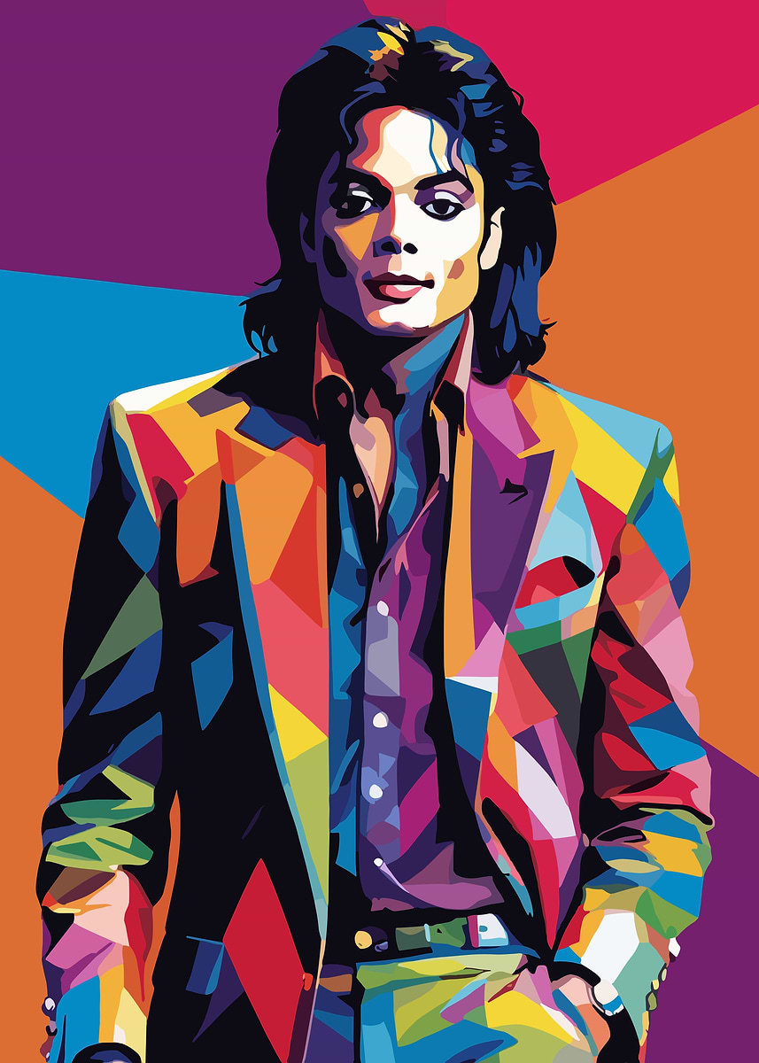 'Michael Jackson Pop Art Portrait' Poster, picture, metal print, paint ...