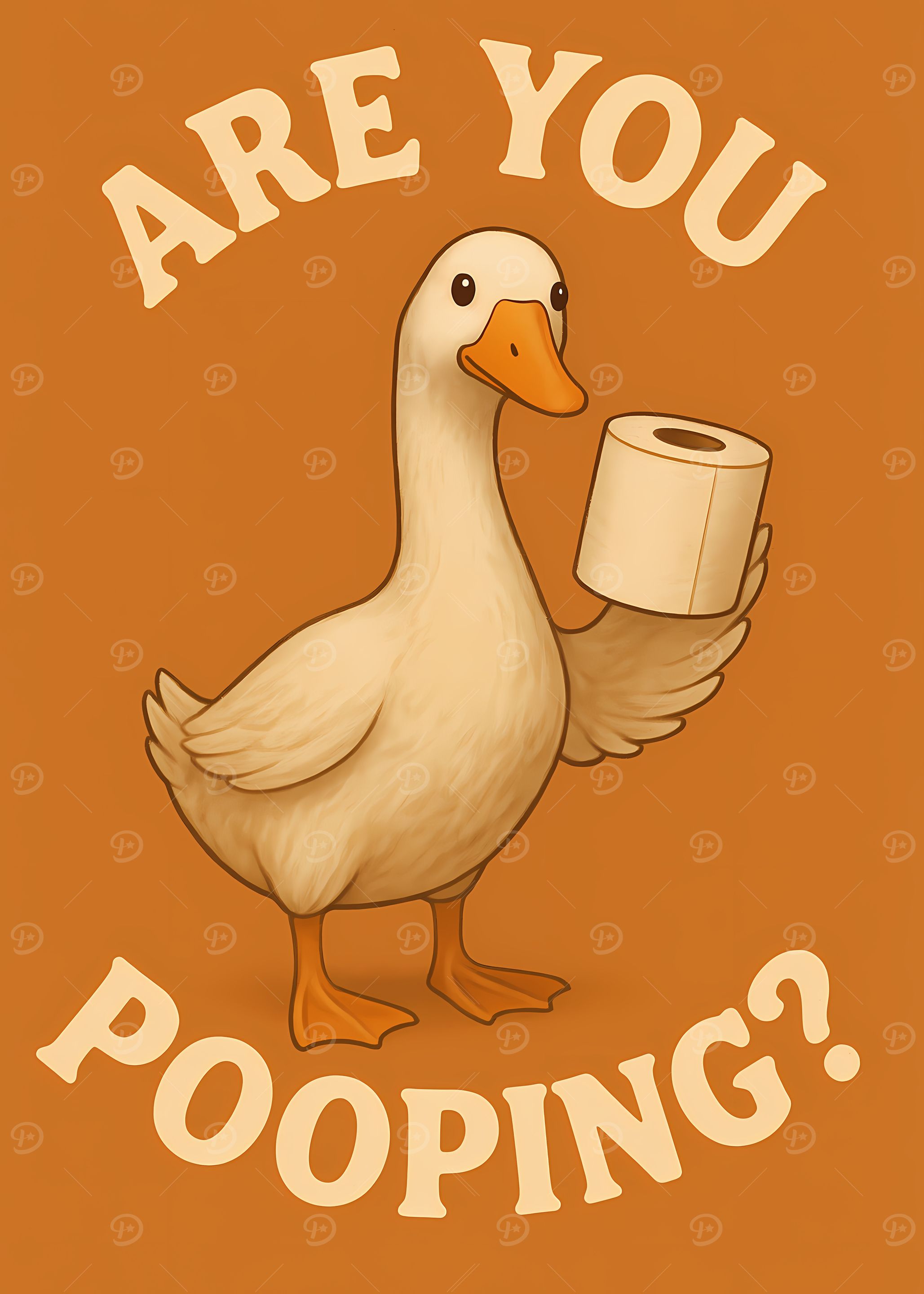 'Are You Pooping Goose with Toilet Paper' Poster, picture, metal print ...