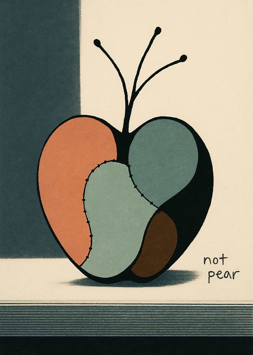 'Abstract Fruit Art: Not Pear' Poster, picture, metal print, paint by ...
