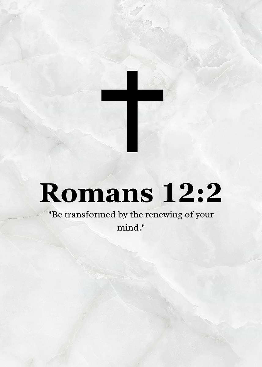 'Romans 12:2 Bible Verse Scripture Art' Poster, picture, metal print ...