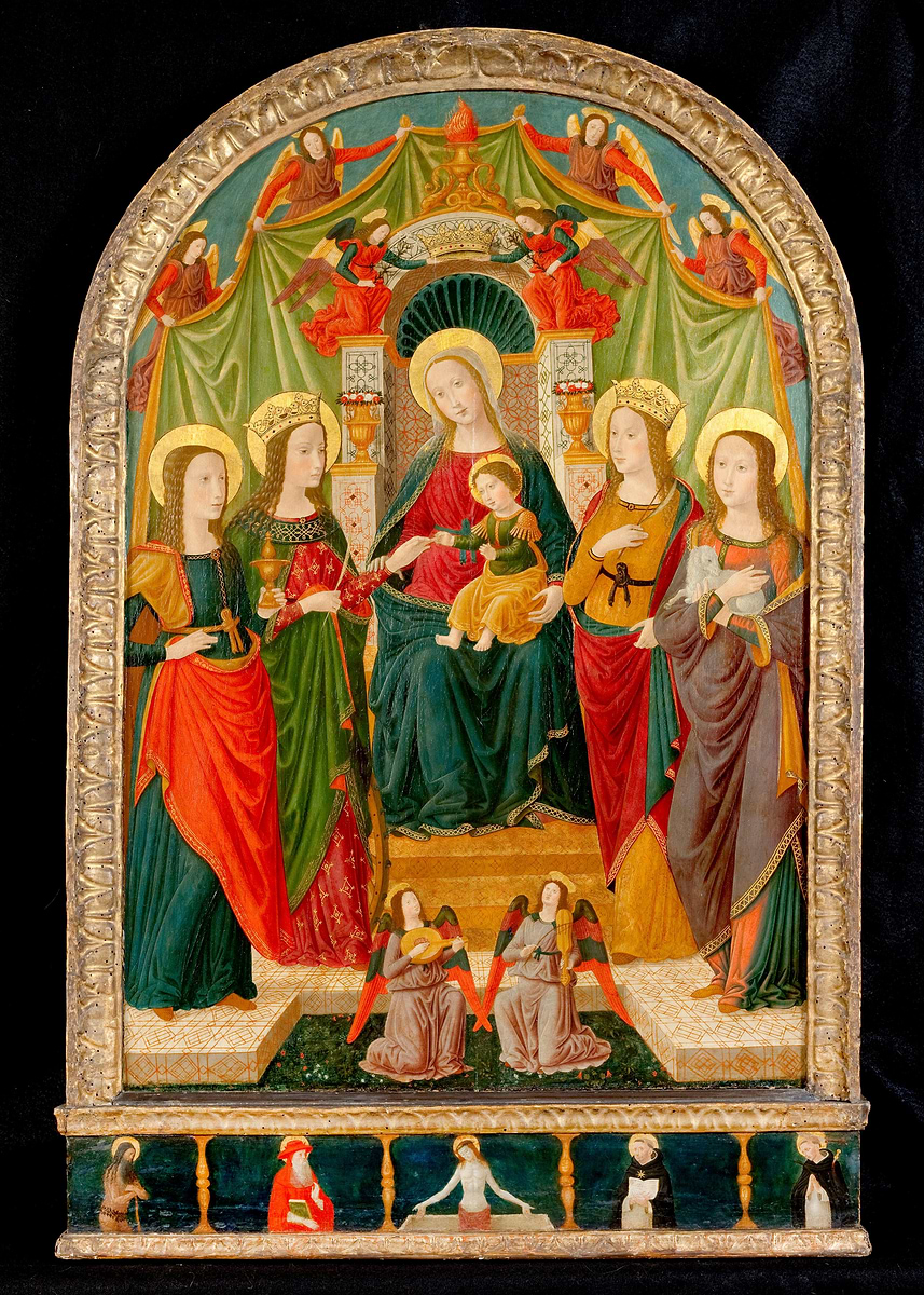 'Madonna and Child with Saints Painting' Poster, picture, metal print ...